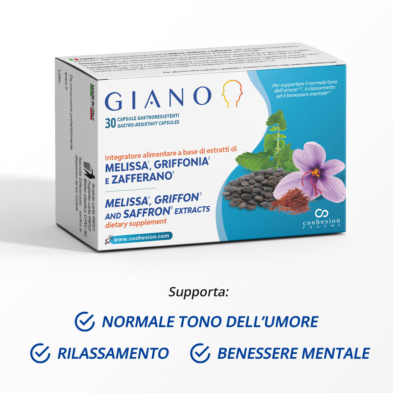 Integratore per il tono dell'umore - Giano | Coohesion.com